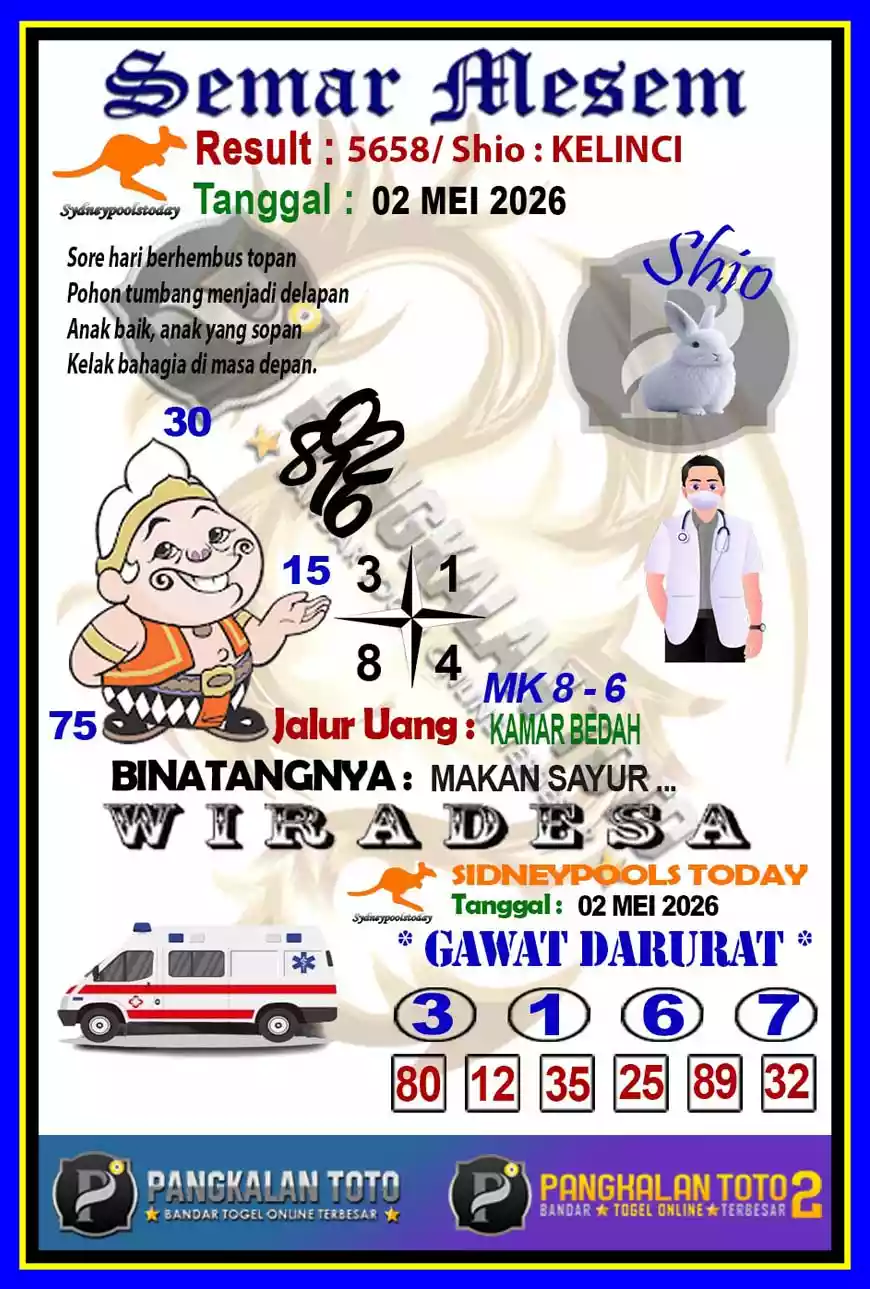 Kode Syair SDY Hari Ini 2 Mei 2026 - TogelPools